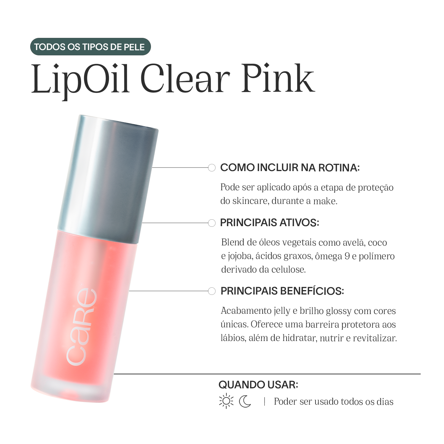 Lip Oil Clear Pink – CARE Natural Beauty