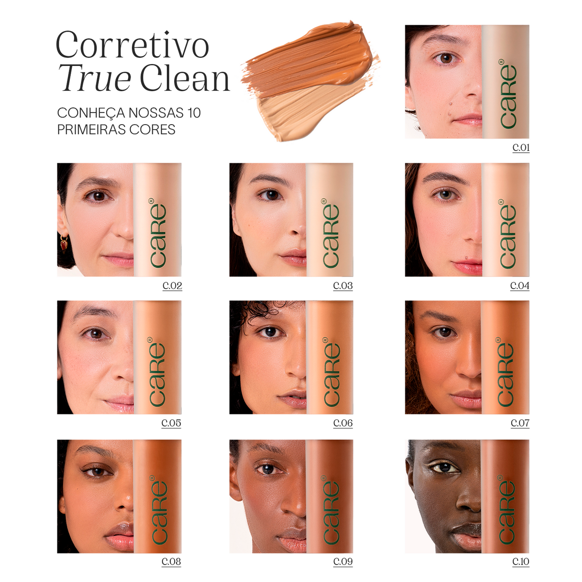 Corretivo Líquido True Clean C1 - CARE Natural Beauty
